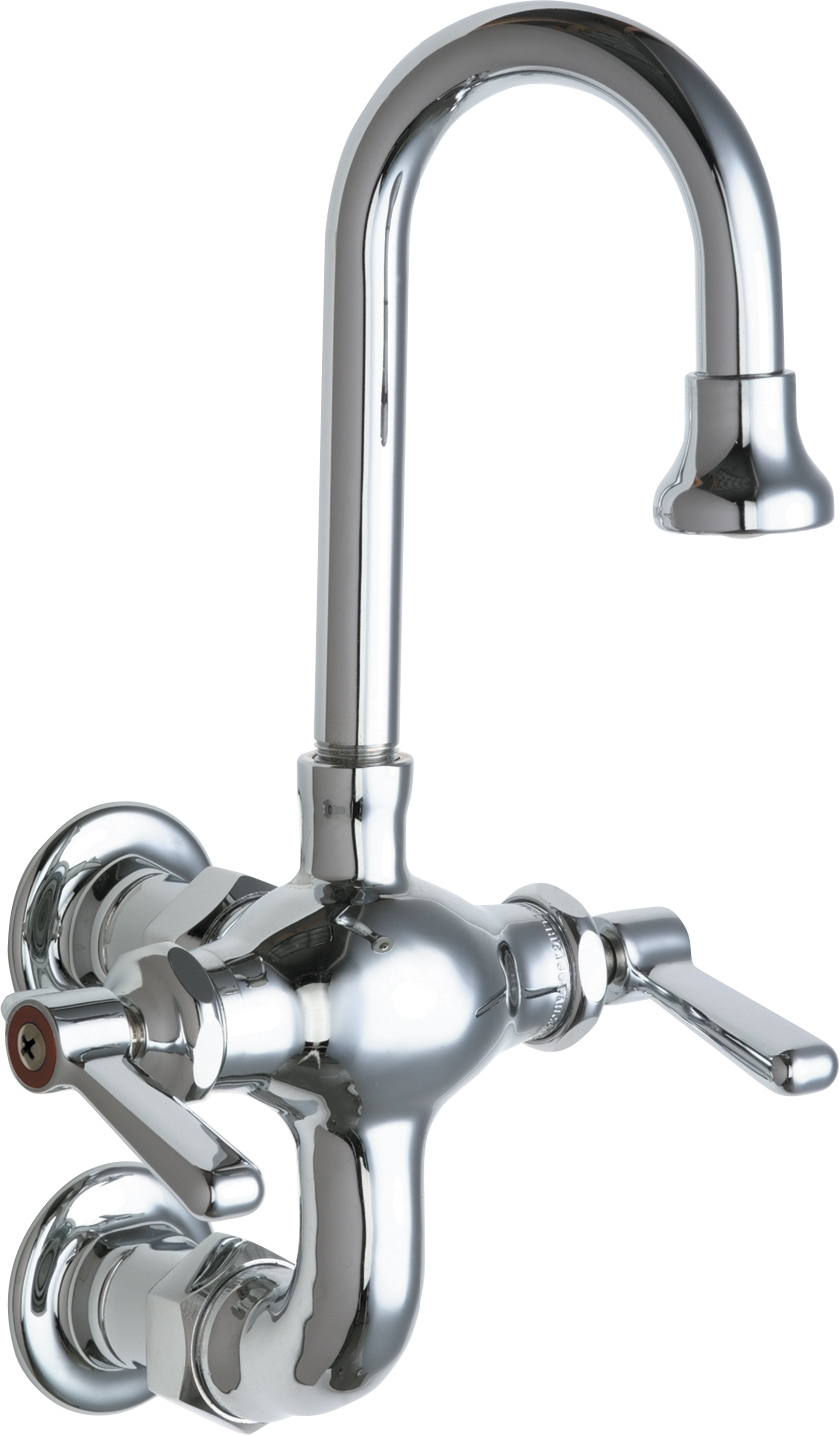 Wall-mounted manual faucet with 3" vertical centers | Chicago Faucets