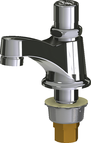 Deck-mounted metering faucet, single-hole, single-supply | Chicago Faucets