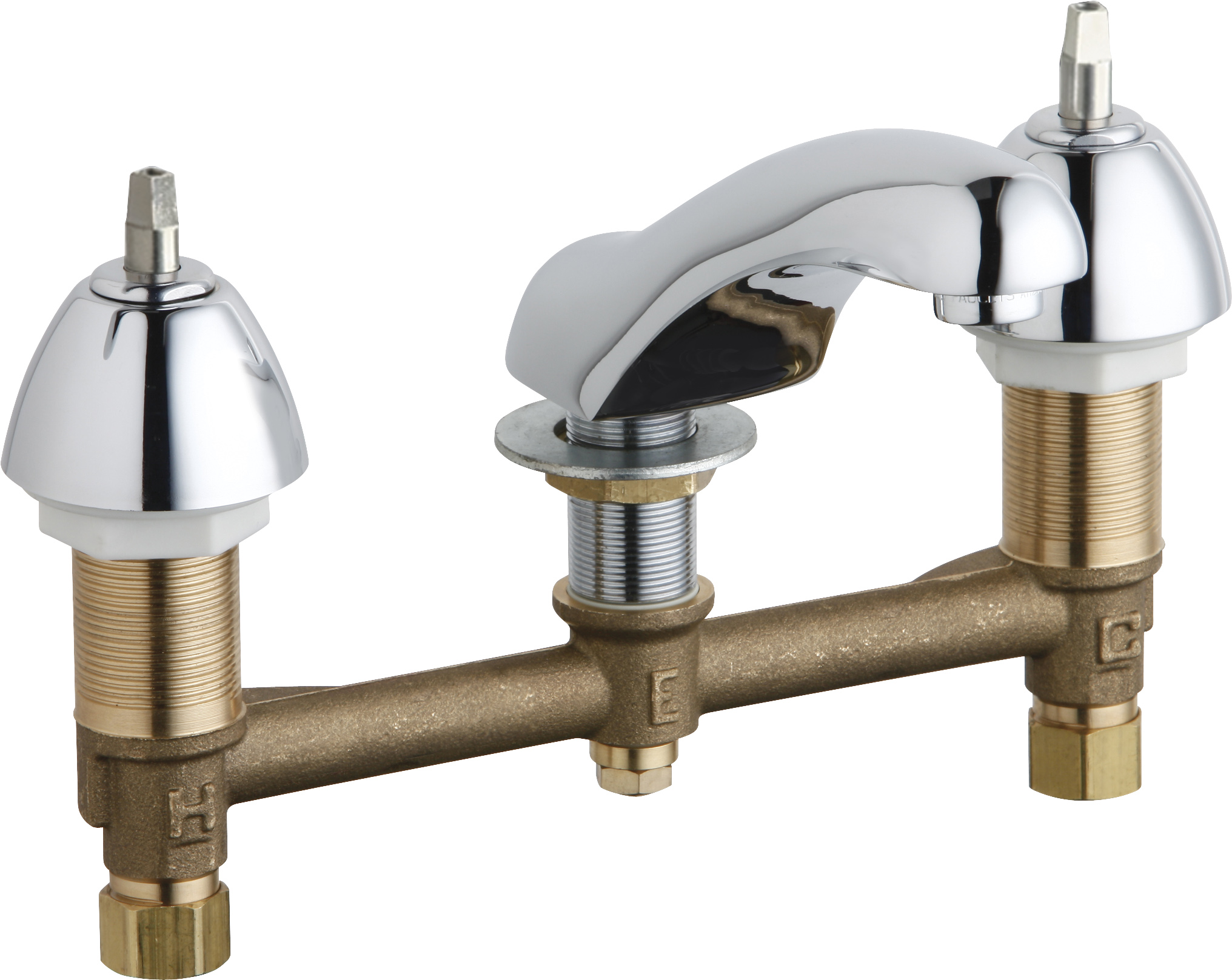 Deck-mounted manual faucet with 8" centers | Chicago Faucets