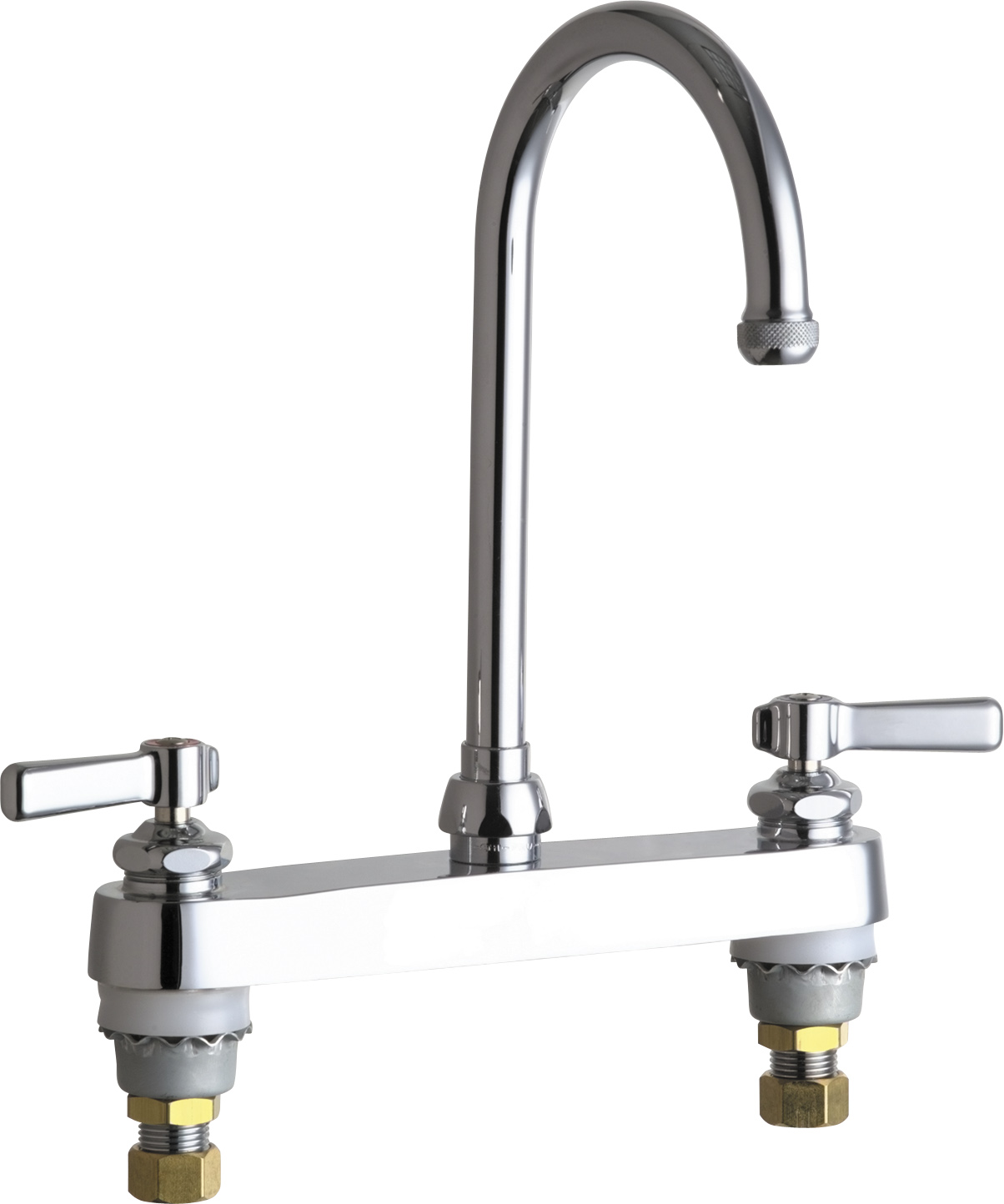 Deck-mounted manual faucet with 8" centers | Chicago Faucets
