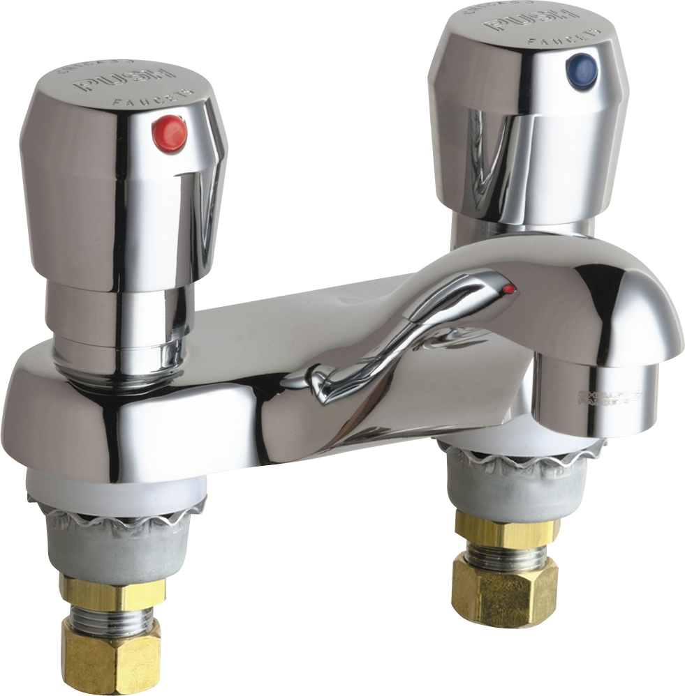 Deck-mounted manual faucet with 4" centers | Chicago Faucets