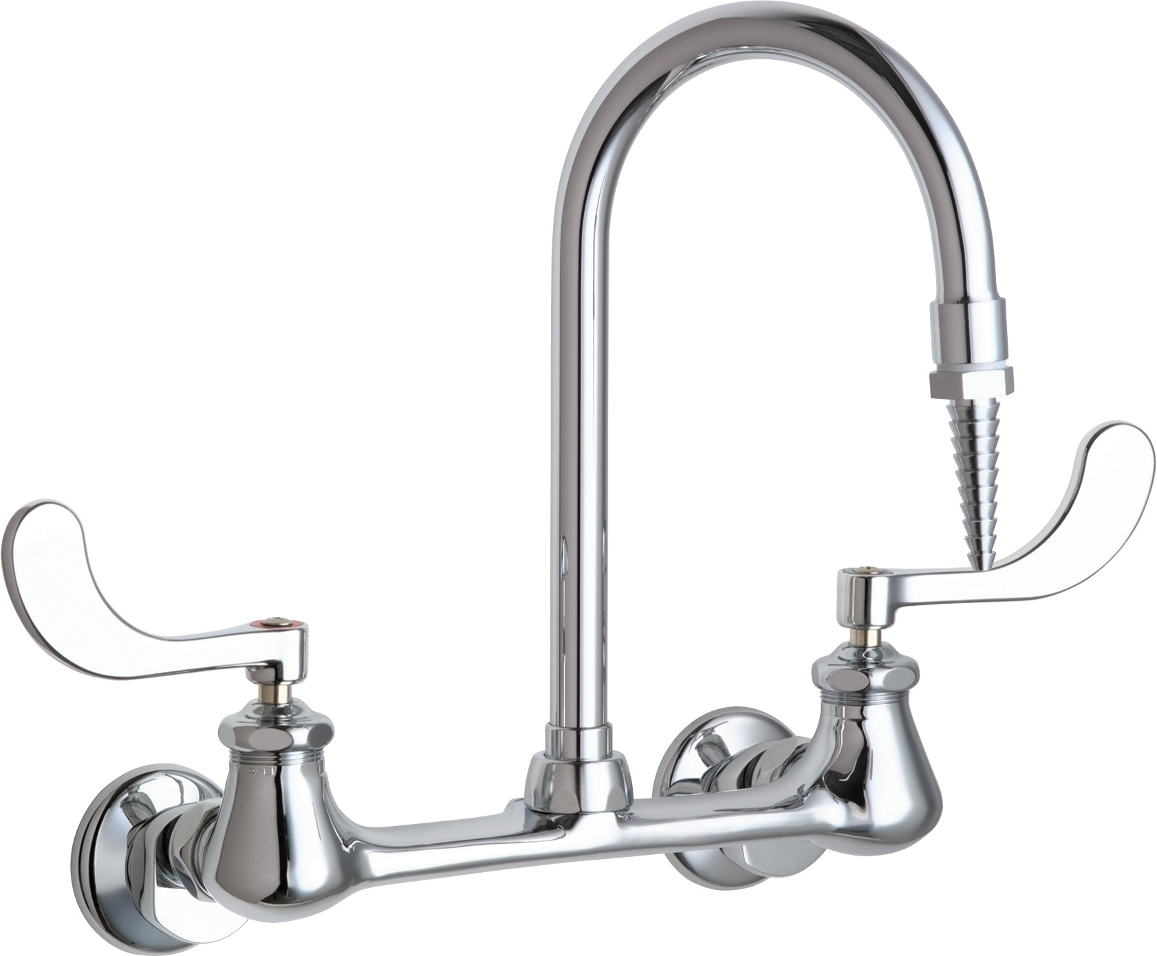 Wall-mounted manual laboratory faucet with 8" centers | Chicago Faucets
