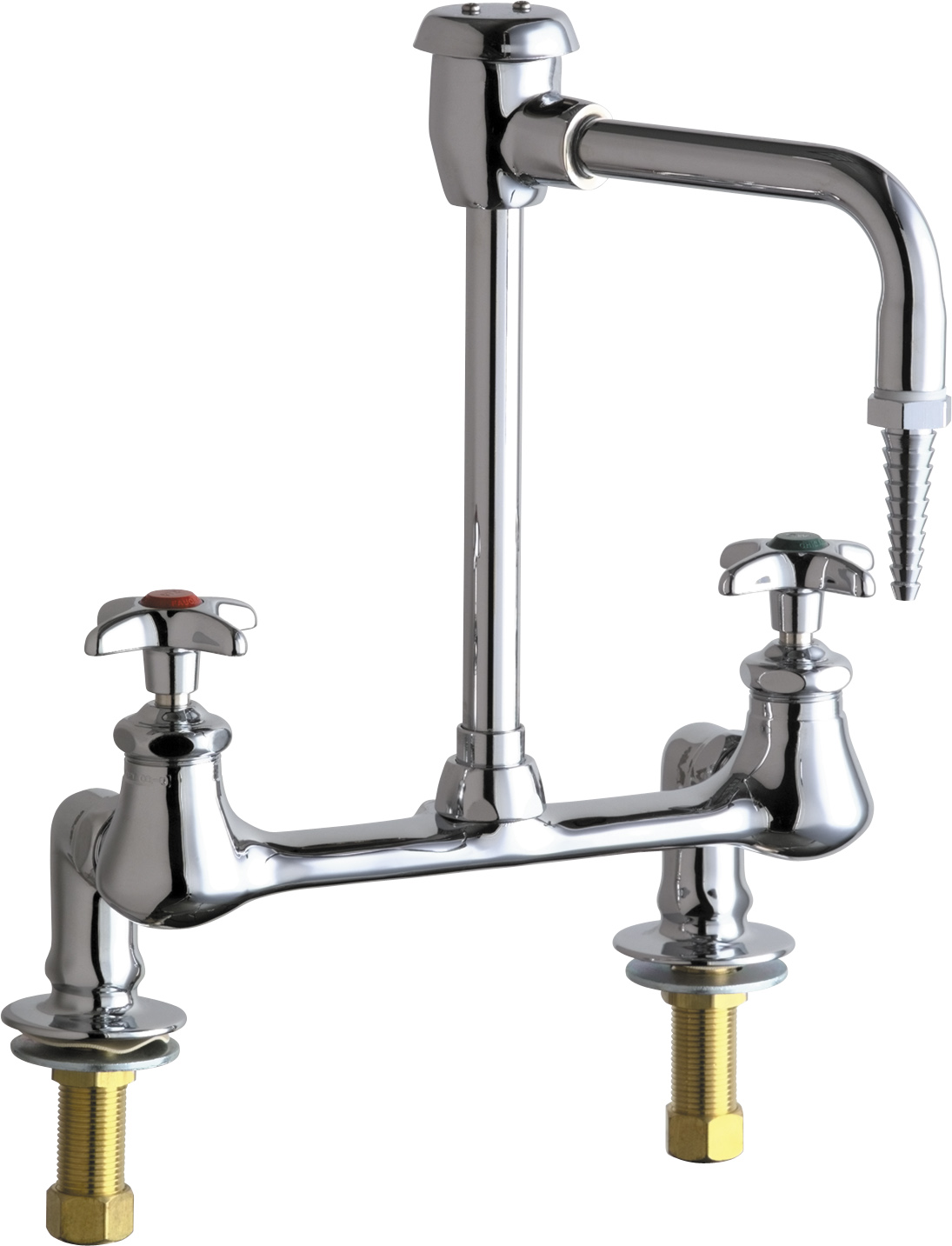 Deck-mounted or wall-mounted manual laboratory faucet with 8" centers ...