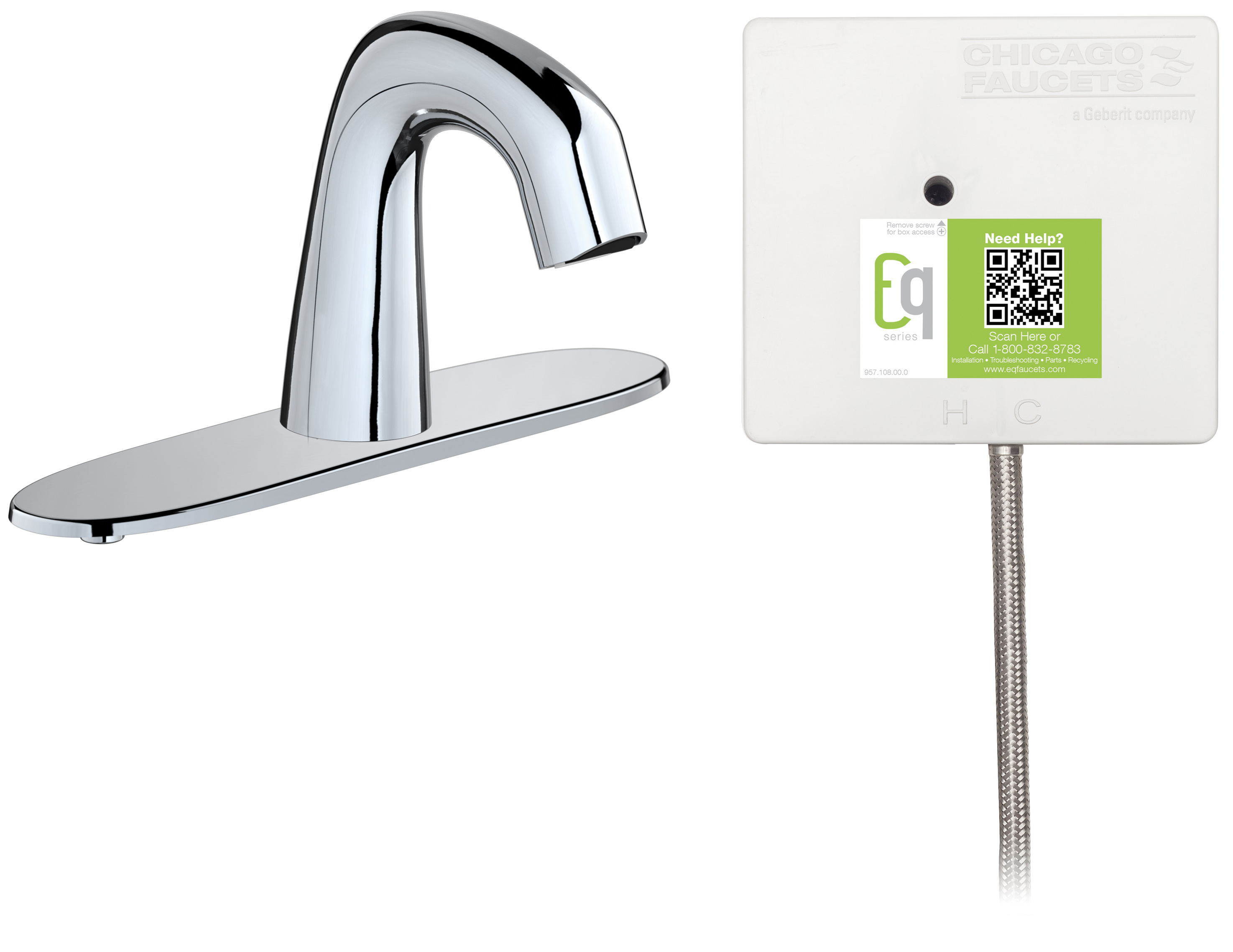 Touch-free faucet with plug-and-play installation | Chicago Faucets