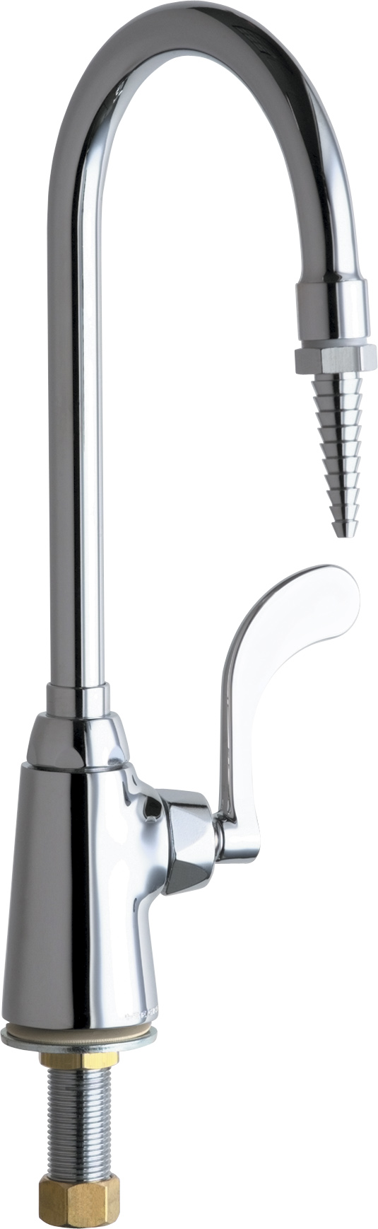 Deck-mounted manual laboratory faucet, single-hole, single-supply ...