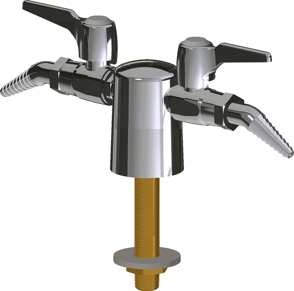 Deck-mounted laboratory turret with ball valve | Chicago Faucets