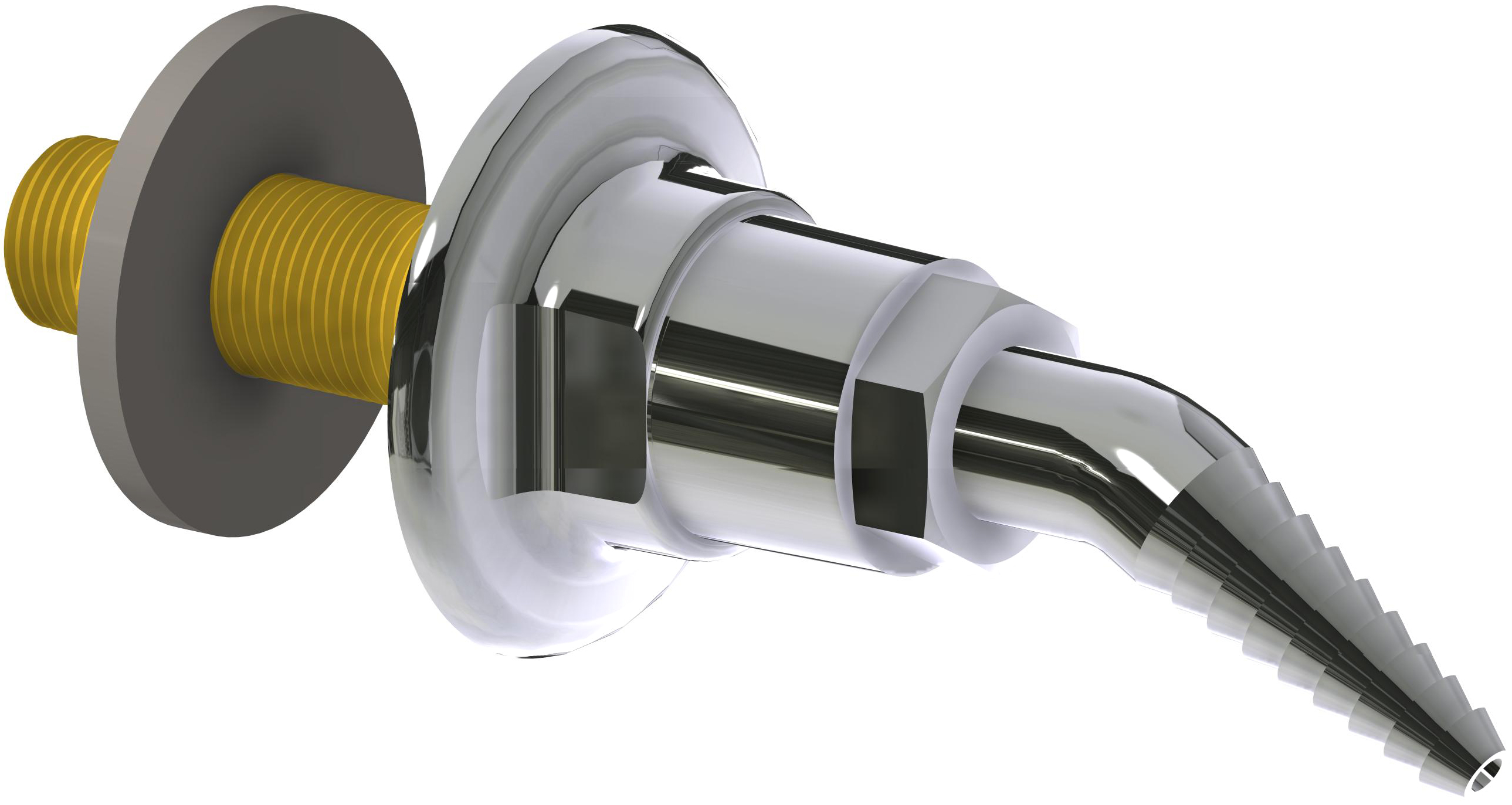 Wall-mounted remote spout with flange | Chicago Faucets
