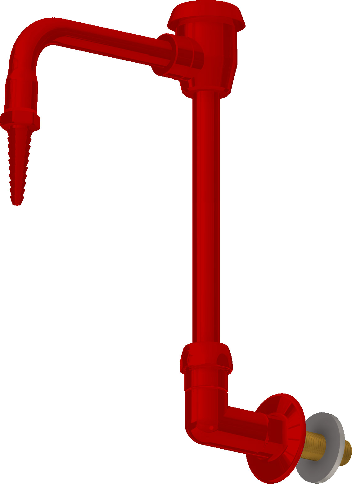 Wall-mounted remote spout with flange | Chicago Faucets